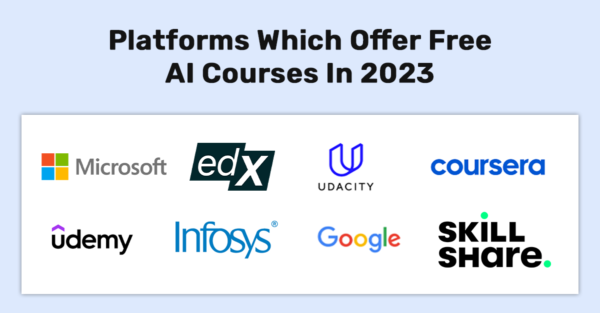 Free AI Courses by Coursera | edX | Microsoft | Udacity | Udemy
